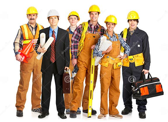 Builder people stock image. Image of isolated, building - 8151319