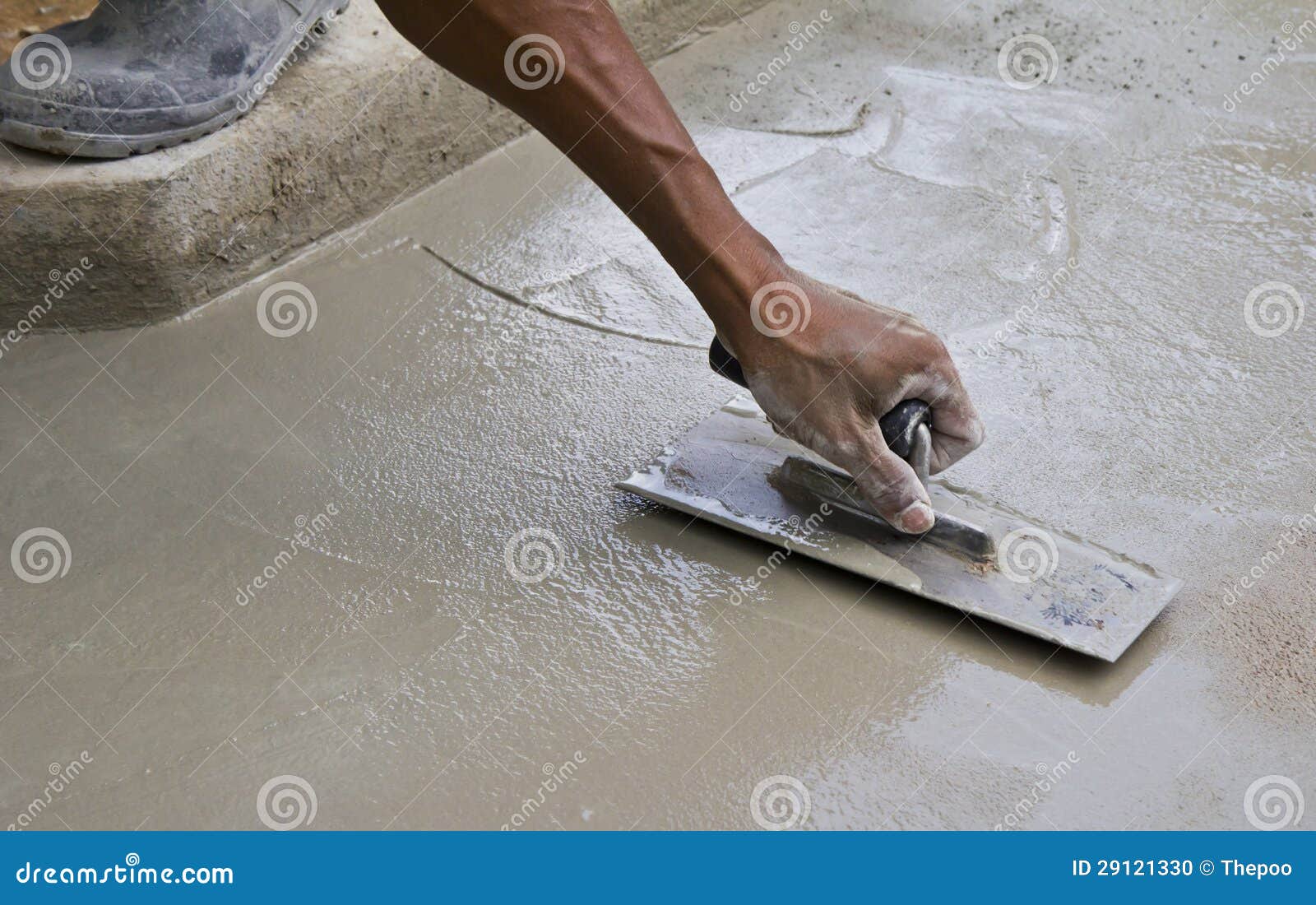 Builder are plastering. stock photo. Image of professional - 29121330