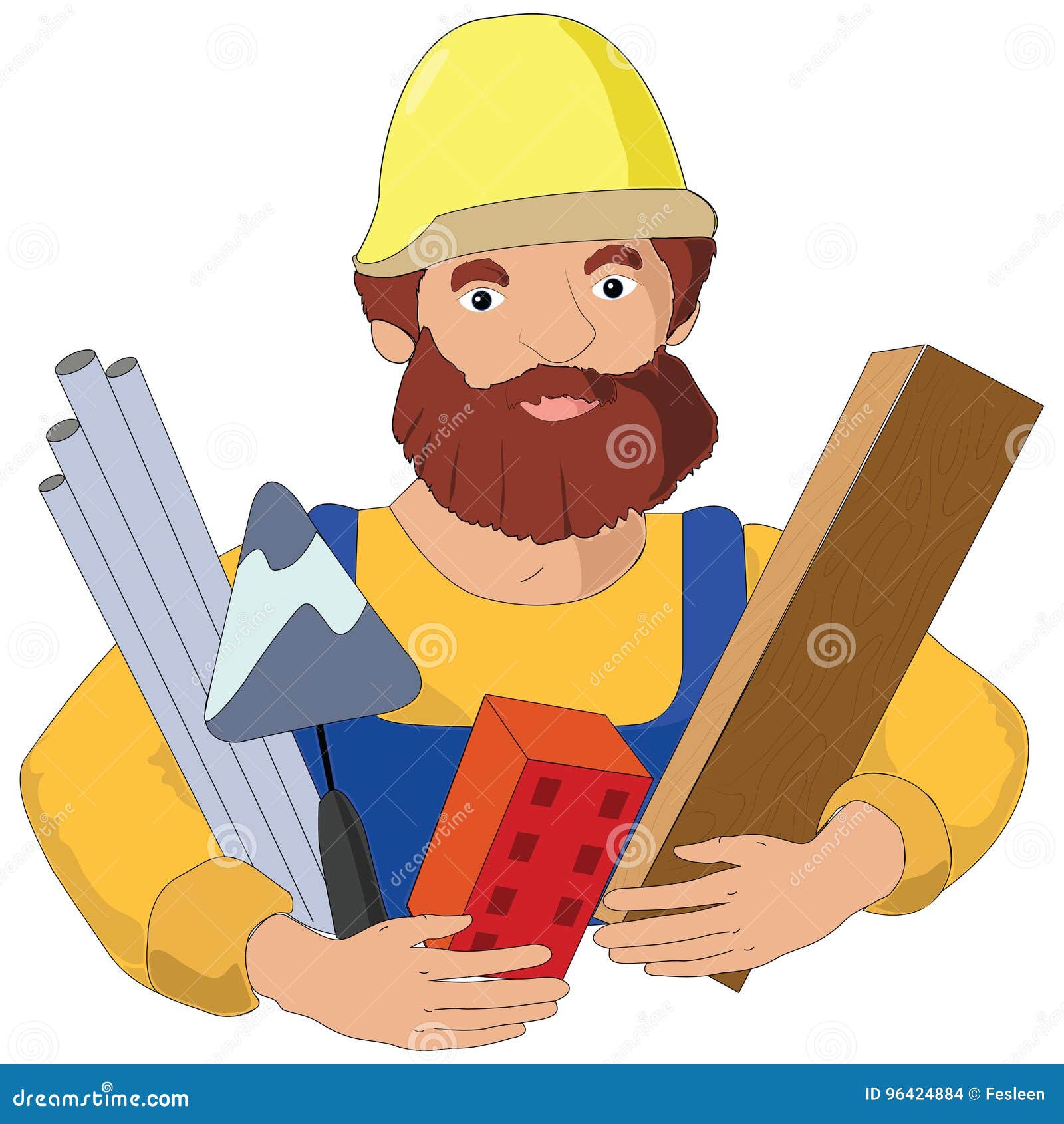 Builder Profession Flat Illustration Stock Vector - Illustration of ... Builder Profession Flat Illustration Stock Vector - Illustration of ...