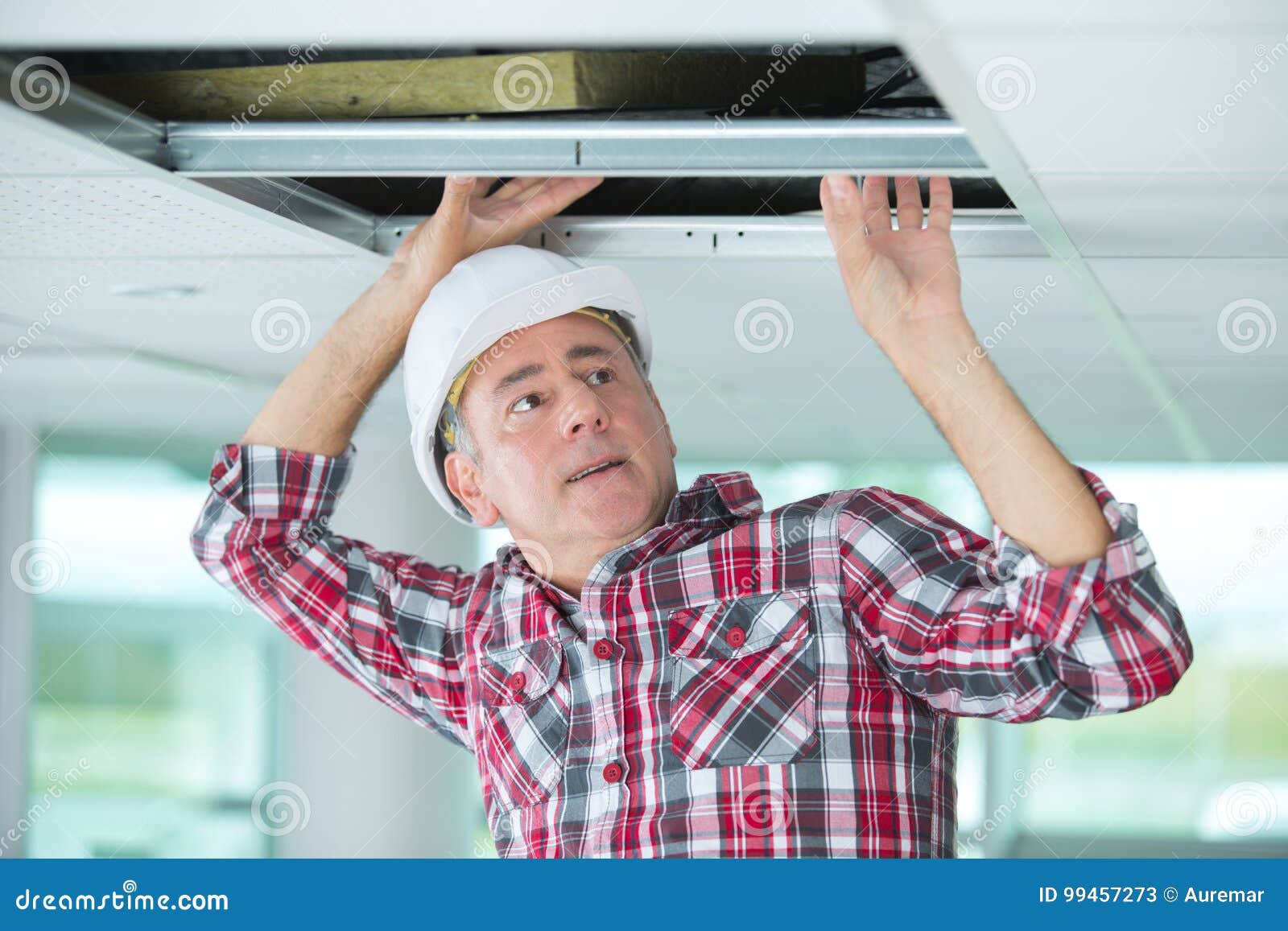 Builder Putting Support Frame Stock Image - Image of manual, build ...