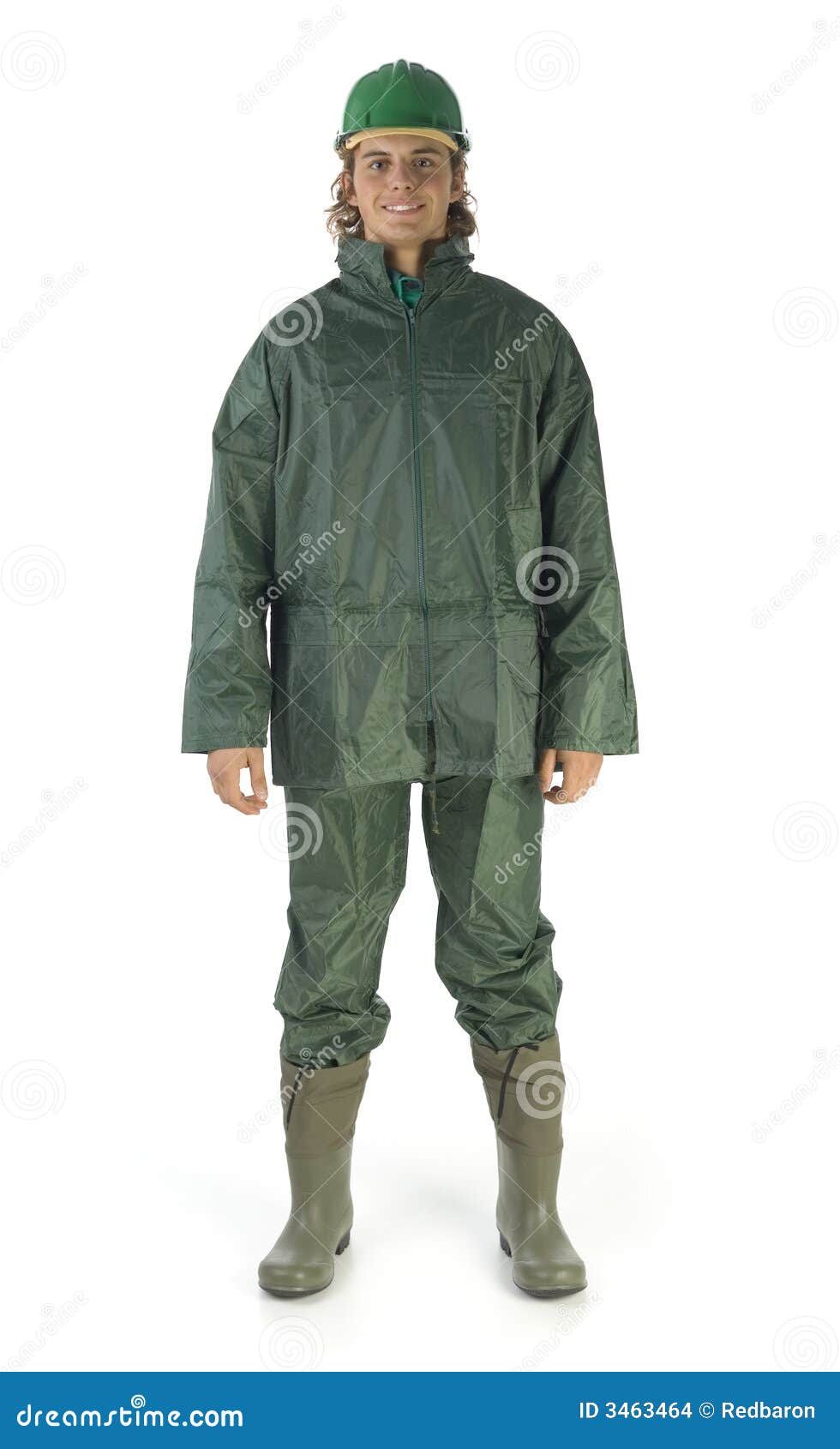 Builder in raincoat stock photo. Image of background, industrial - 3463464