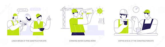 Builder daily Routine Abstract Concept Vector Illustrations. Stock ...