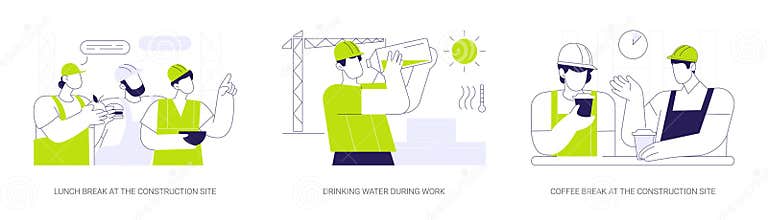 Builder daily Routine Abstract Concept Vector Illustrations. Stock ...