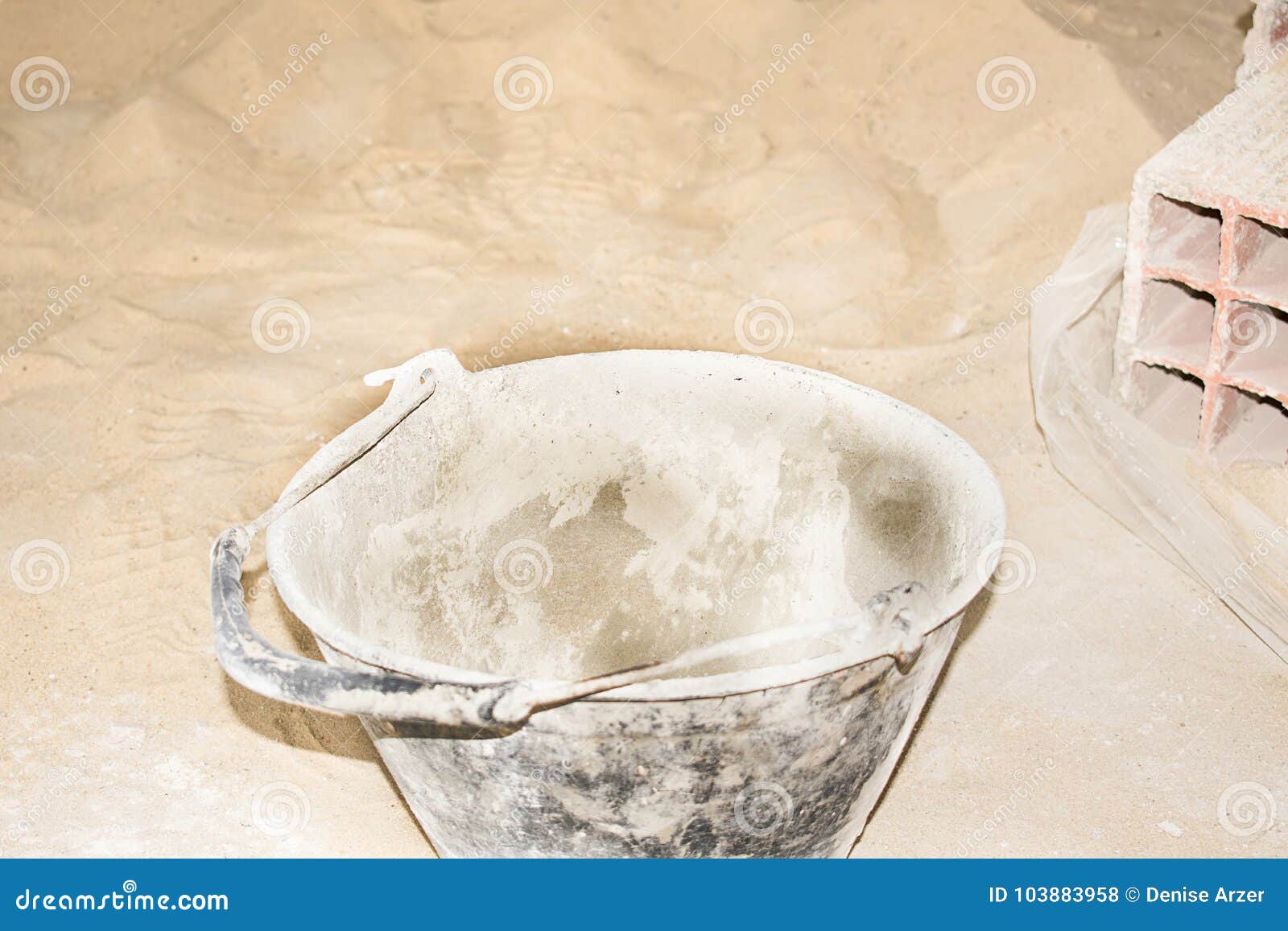 Builder`s bucket. stock photo. Image of mason, messy - 103883958