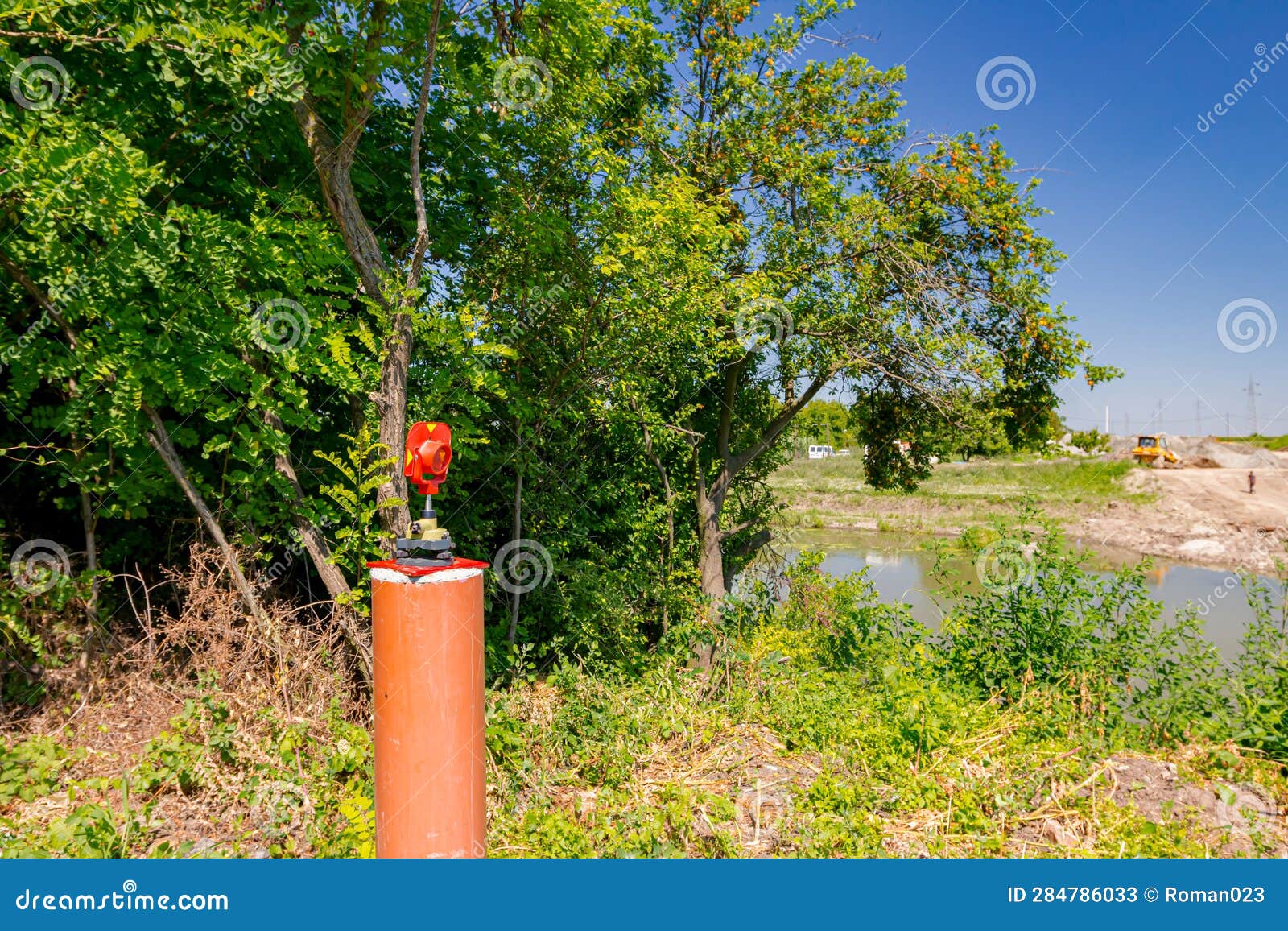 Builder S Leveler, Optical Instrument is Used in the Construction Site ...