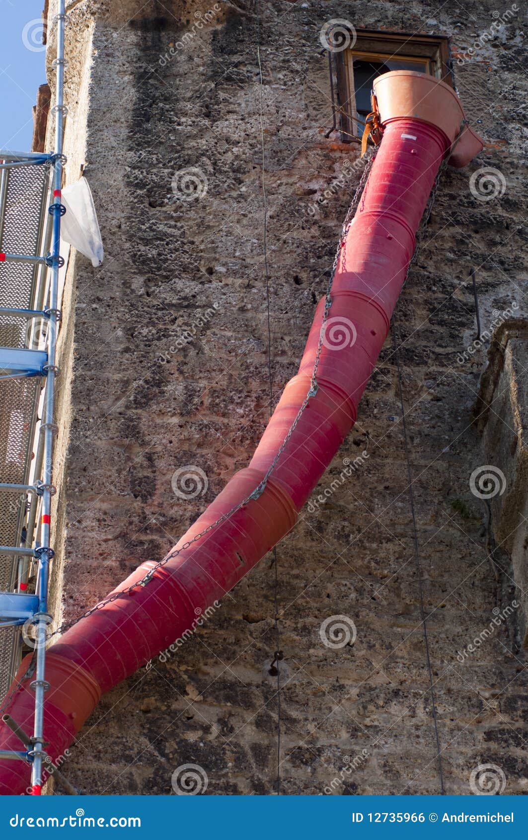Builder s waste funnel stock photo. Image of pipe, construction - 12735966
