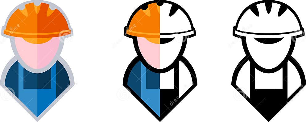 Builder symbol stock vector. Illustration of helmet, people - 62078030