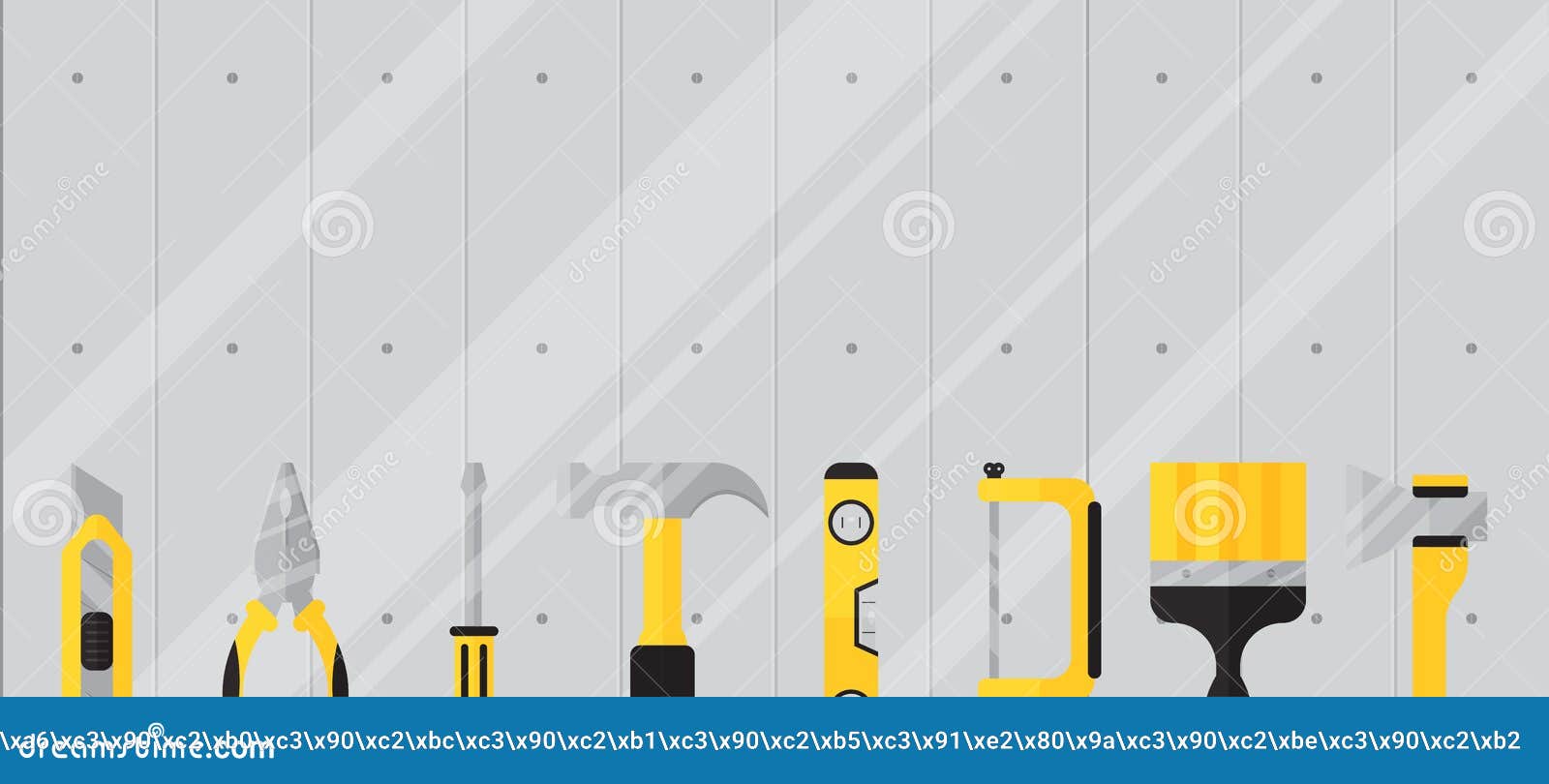 Builder tool banner stock vector. Illustration of project - 87356936