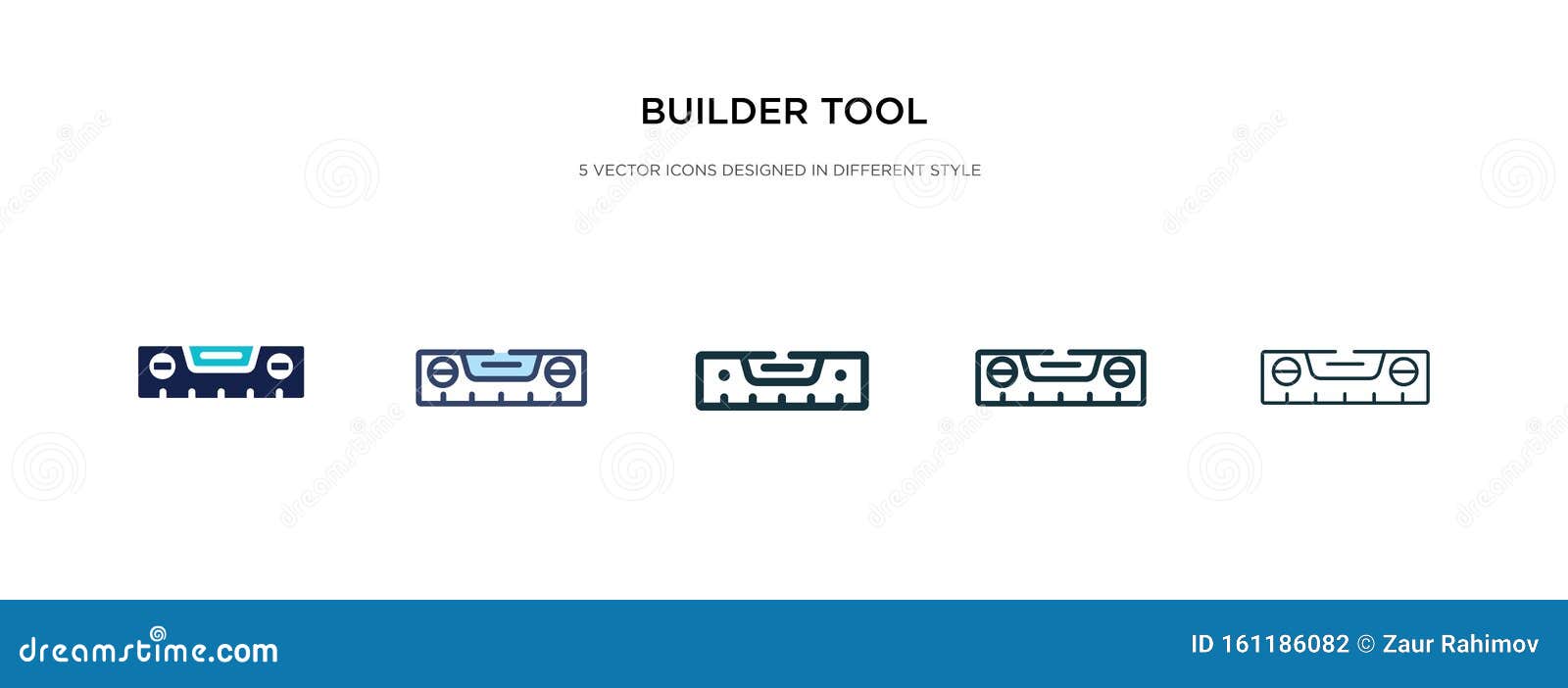 Builder Tool Icon in Different Style Vector Illustration. Two Colored ...