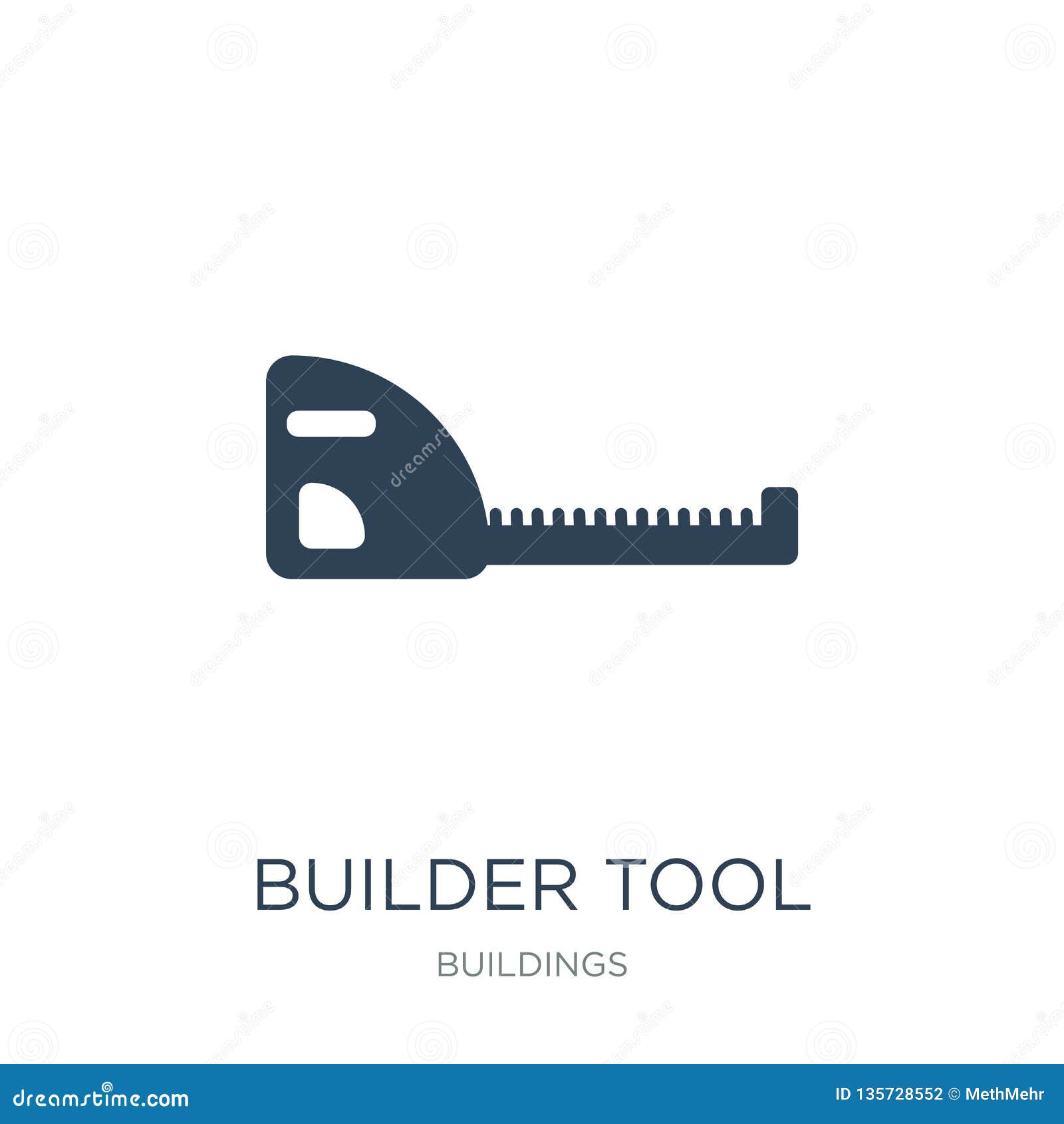 Builder Tool Icon in Trendy Design Style. Builder Tool Icon Isolated on ...