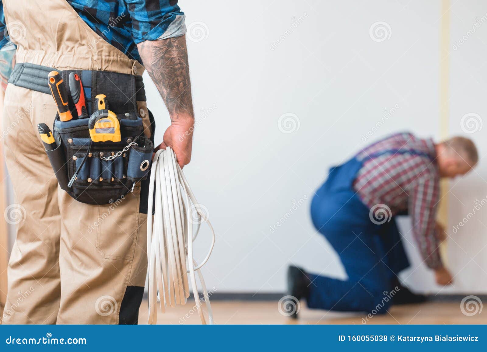 Builder with tools stock photo. Image of team, wall - 160055038