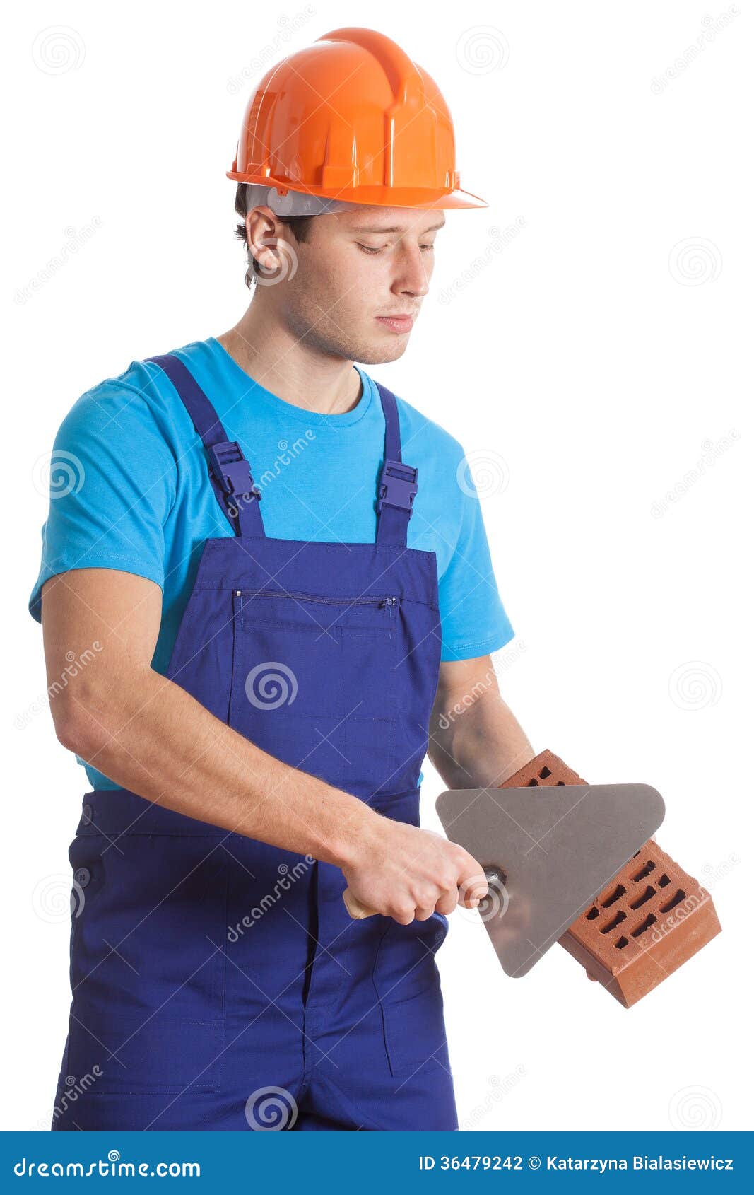 Builder with tools stock photo. Image of helmet, positive - 36479242