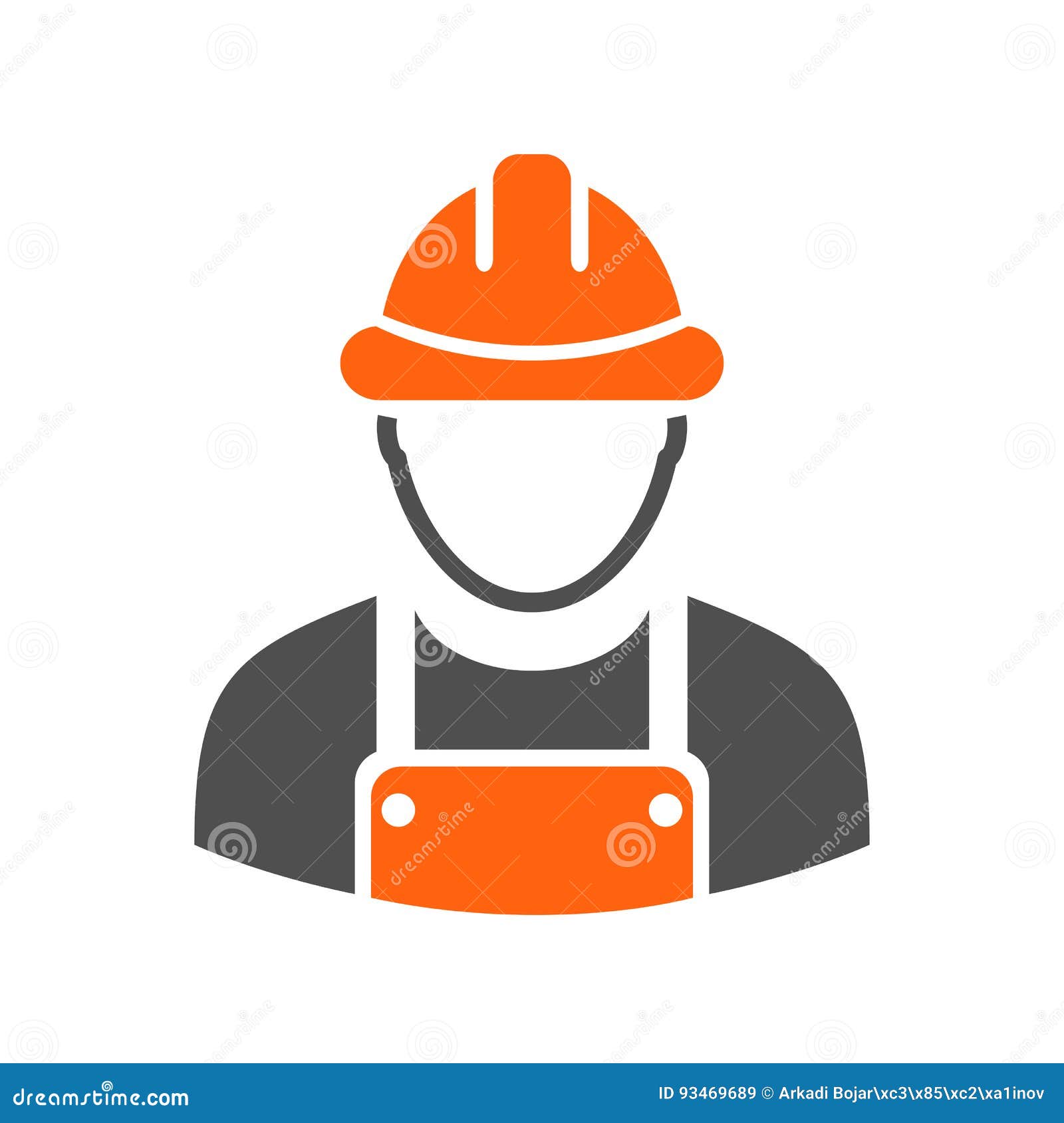 Builder uniform man icon stock vector. Illustration of constructor ...