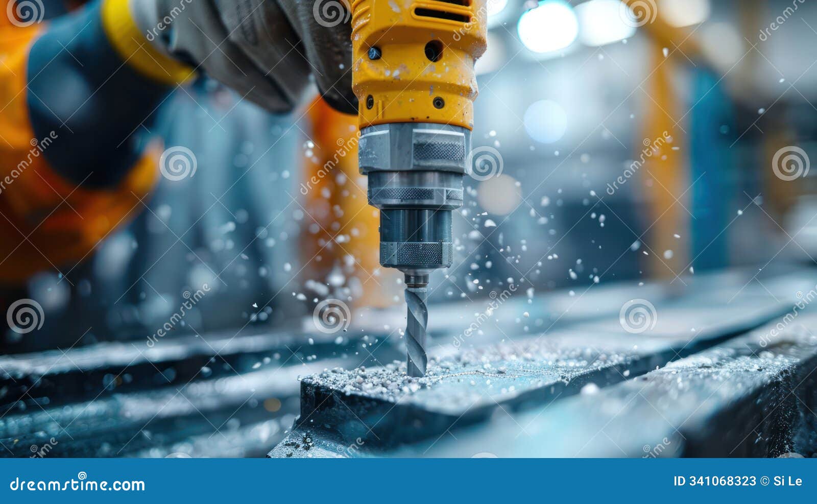 Builder Using Plastering Tool For Finishing Wall. Spinning And ...