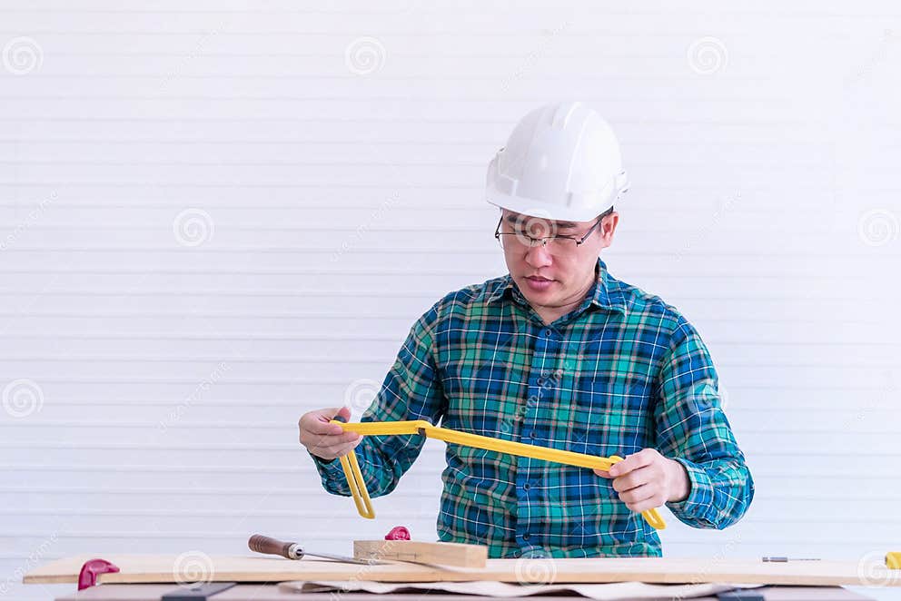 Builder Ruler for Construction Measuring in Home Improvement Workshop ...