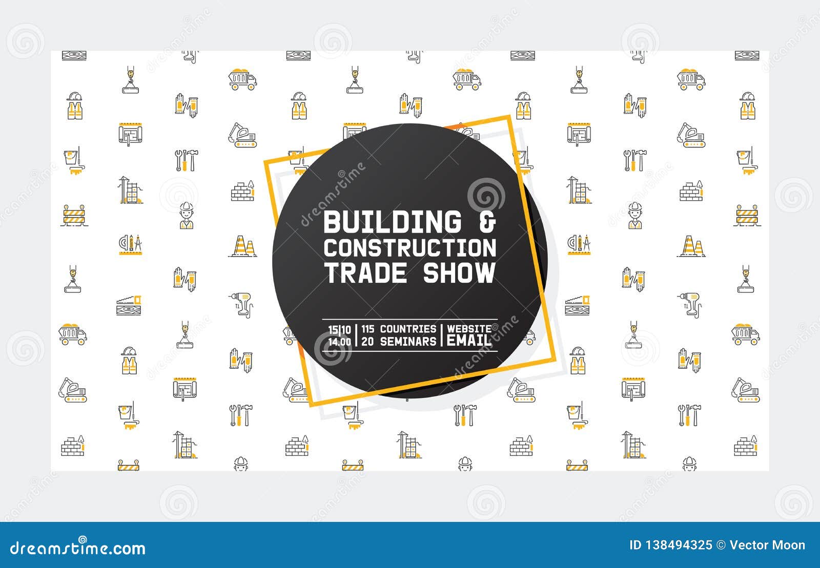 Builder Vector Building Construction For Newbuild Backdrop Outline ...