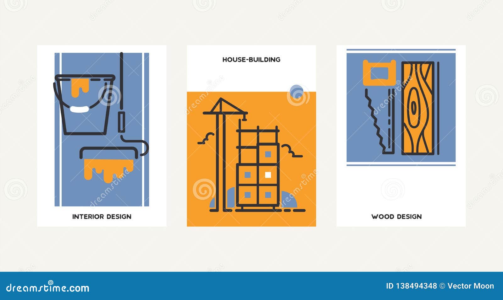 Builder Vector Building Construction For Newbuild Backdrop Outline ...