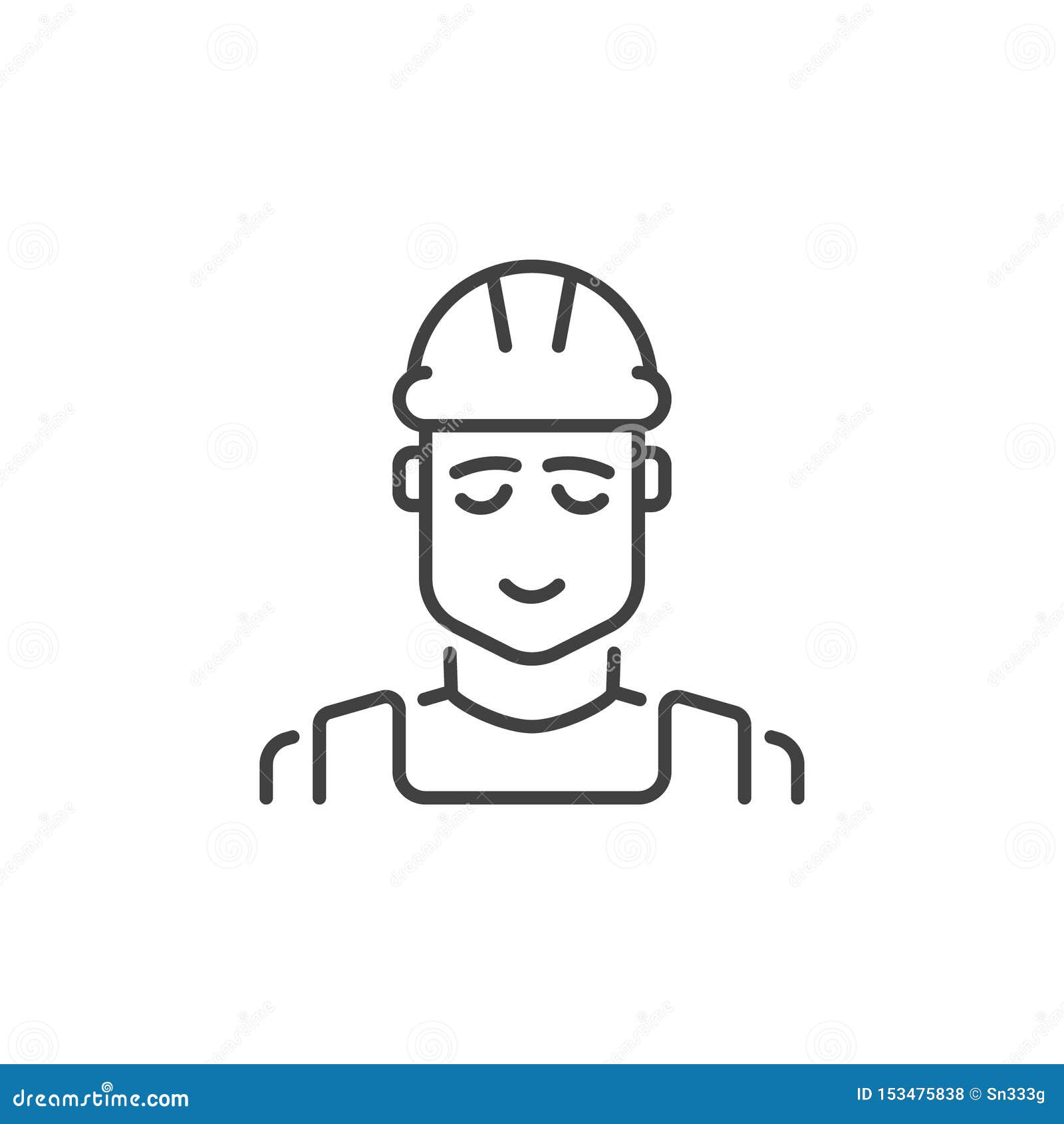 Builder Vector Concept Icon in Thin Line Style Stock Vector ...