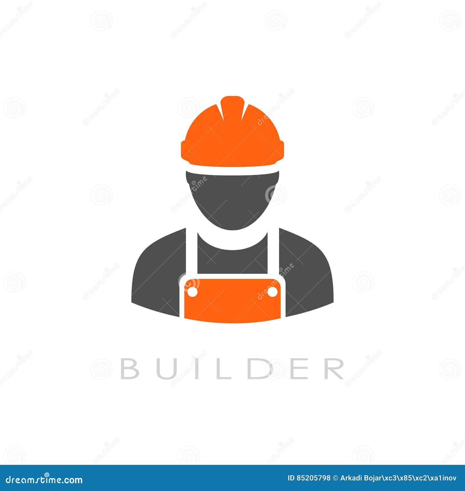 Builder vector logo stock vector. Illustration of avatar - 85205798