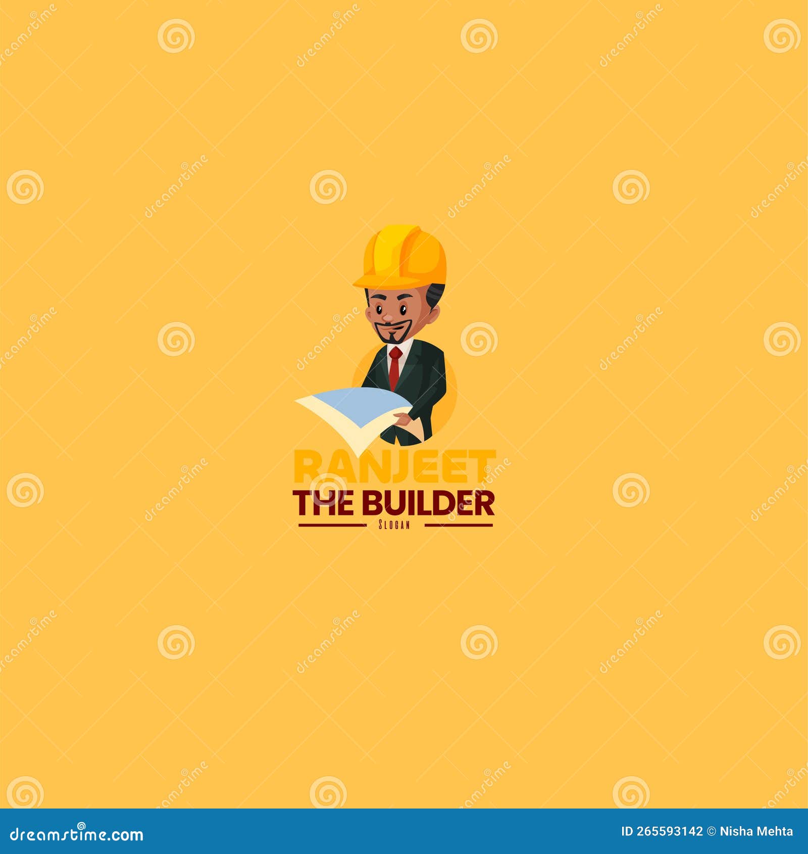 The Builder Vector Mascot Logo Stock Vector - Illustration of artistic ...