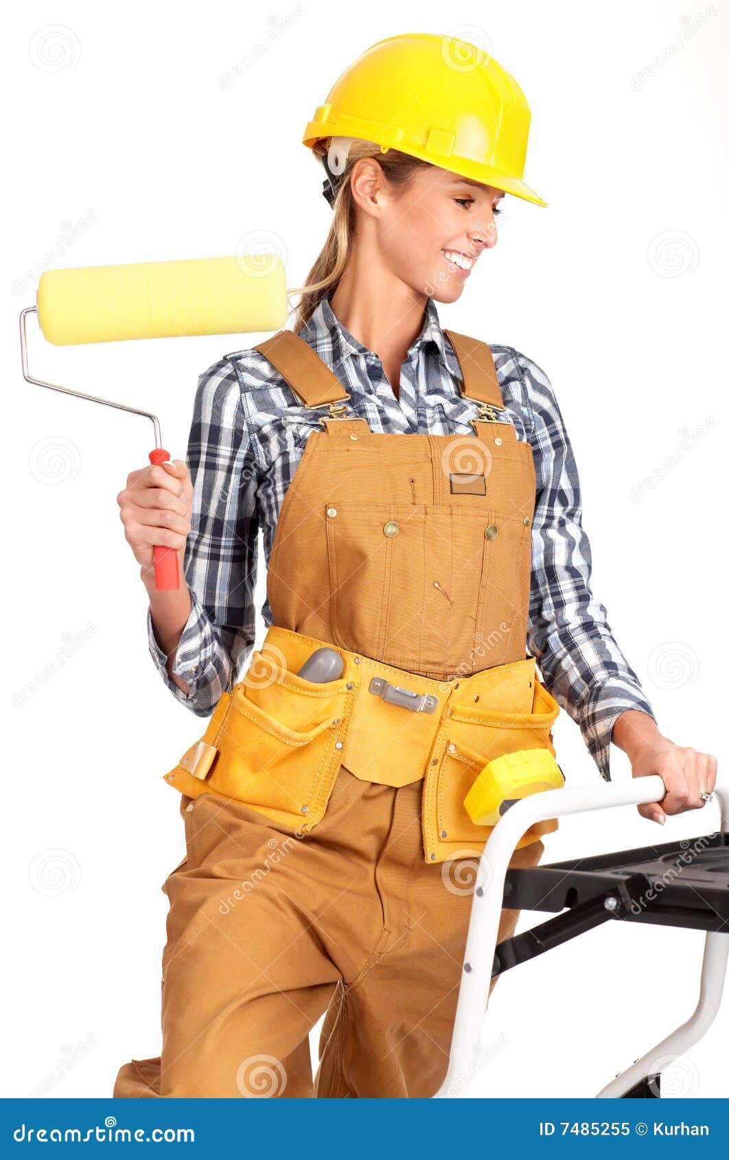 Builder woman stock image. Image of enterprise, home, entrepreneur ...