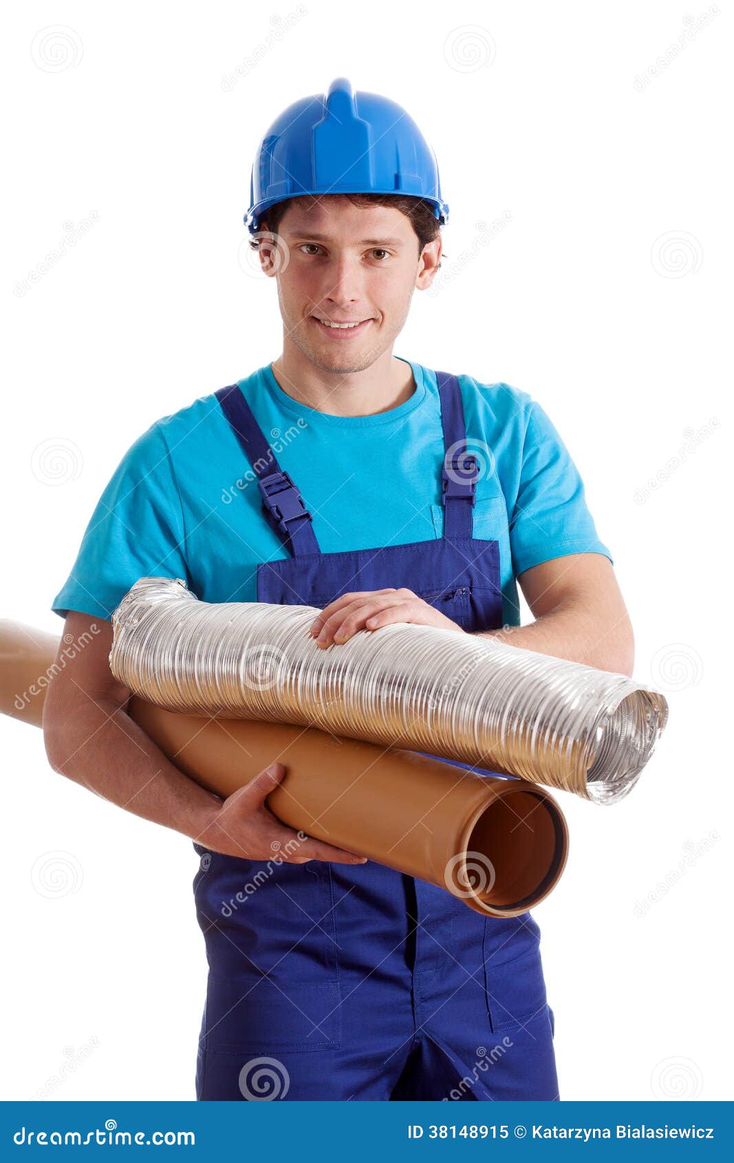 Builder during work stock image. Image of construction - 38148915