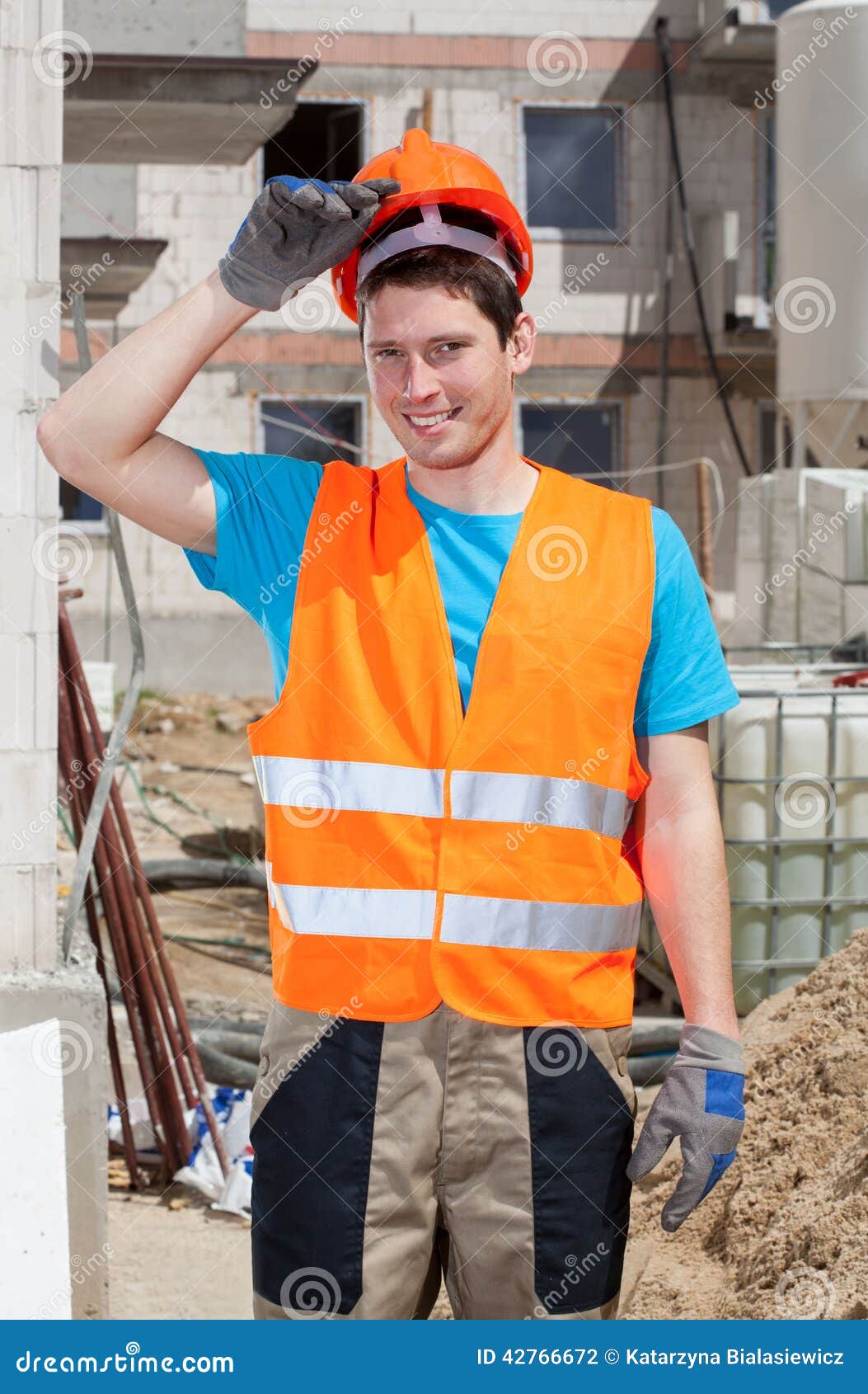 Builder during work stock photo. Image of builder, flats - 42766672