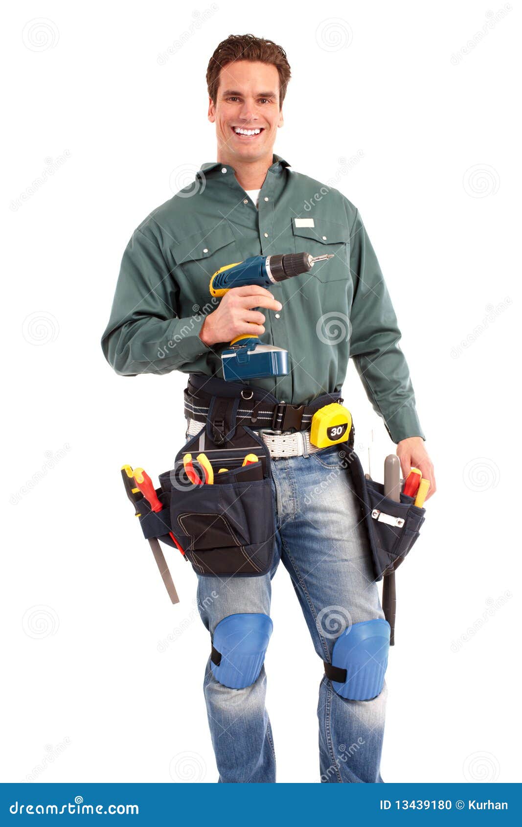 Builder worker stock photo. Image of home, builder, business - 13439180