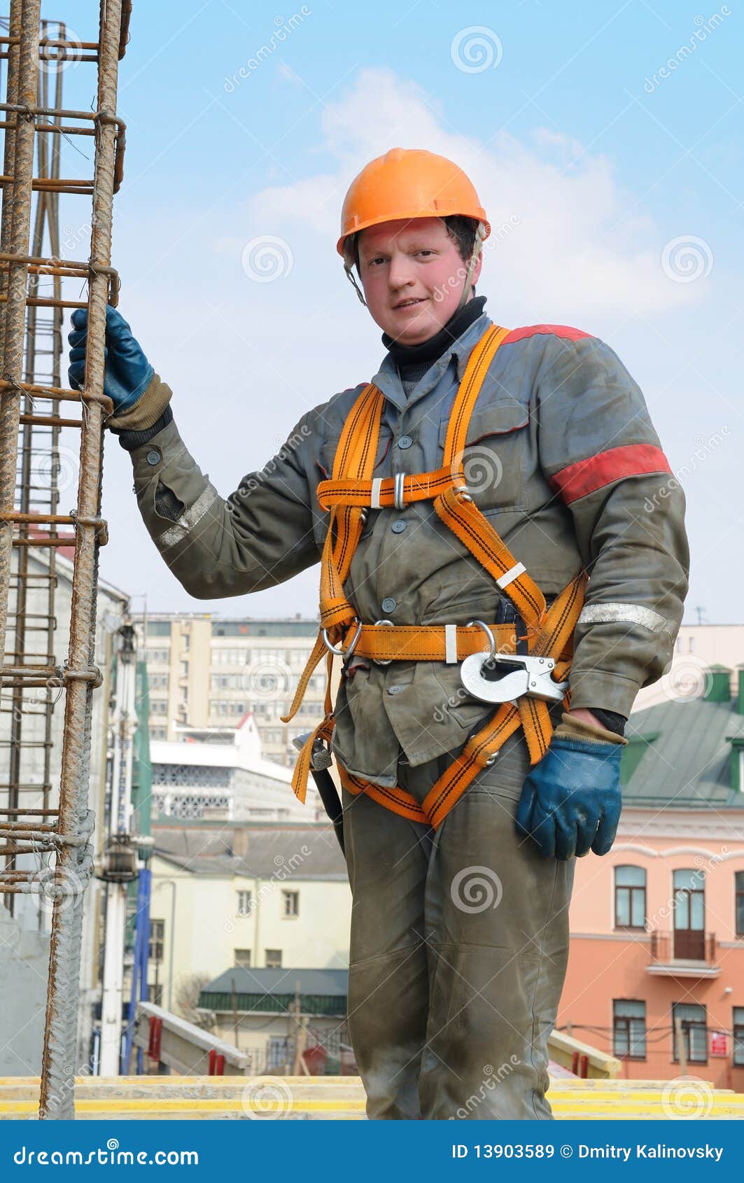 Builder Worker at Construction Site Stock Image - Image of work ...