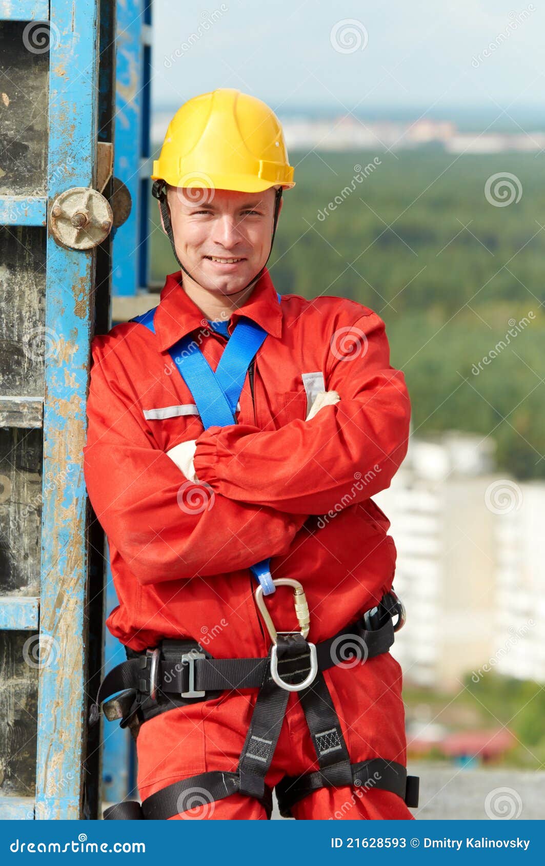 Builder Worker at Construction Site Stock Image - Image of craftsman ...