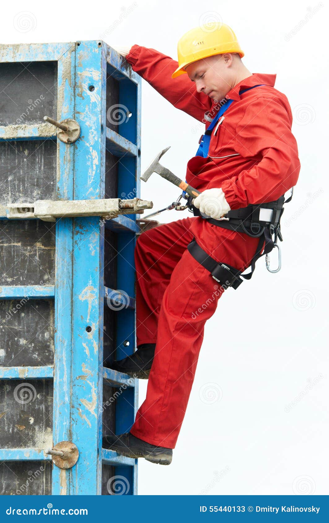 Builder Worker at Construction Site Stock Image - Image of industry ...