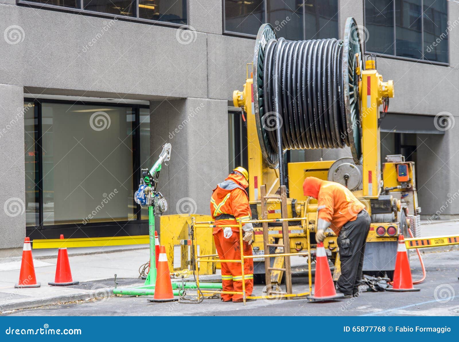 Builder Worker on the Streets Editorial Stock Photo - Image of breaker ...