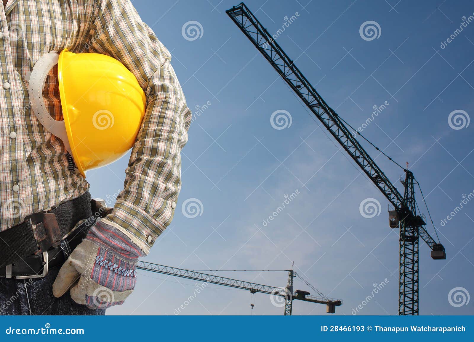 Man In Helmet With Tower Of Cardboard Boxes Stock Photo | CartoonDealer ...