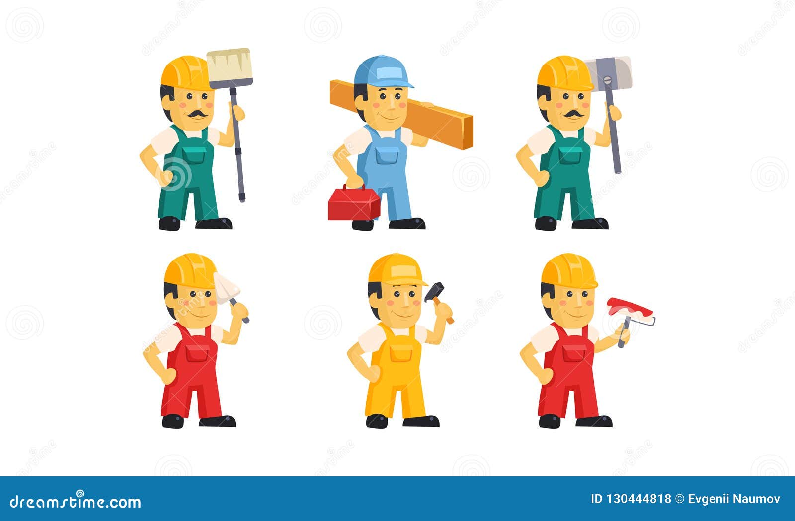 Animated Cartoon Construction Tools
