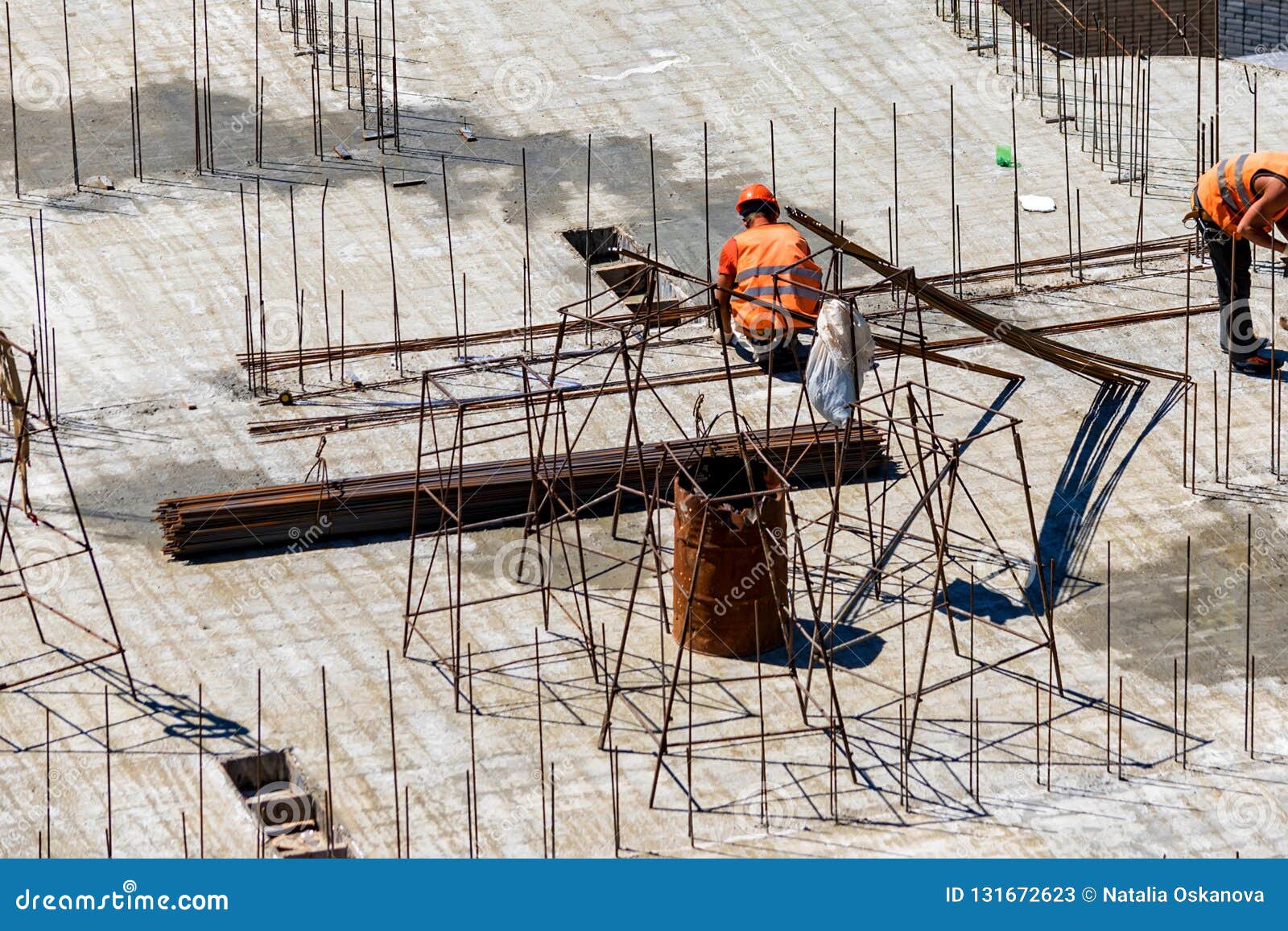 Construction Worker in Safety Helmet at Residential Building ...