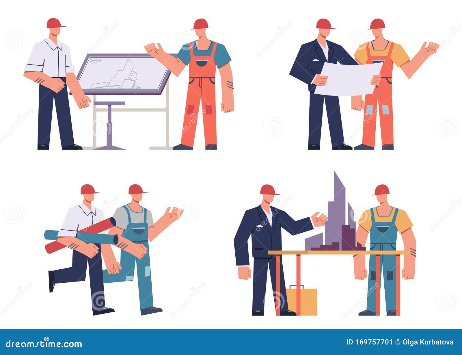 Builders And Architects. Master Foreman And Professional Construction ...