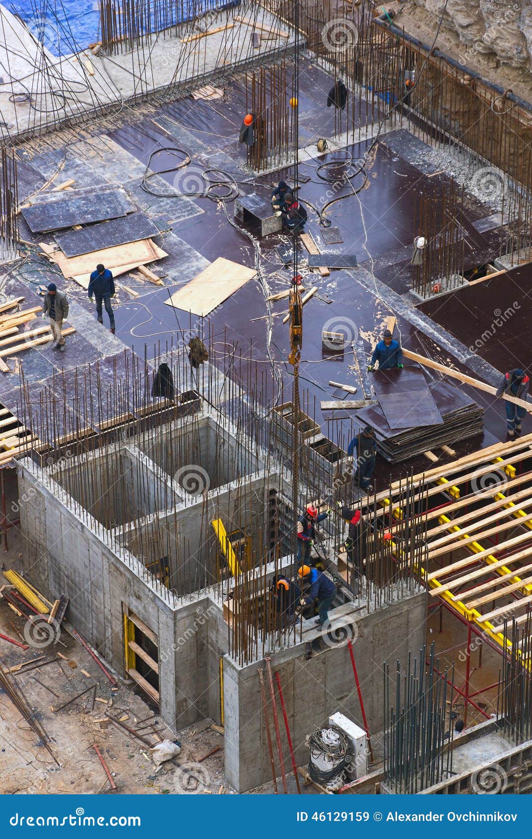 Builders on Building are Busy Editorial Stock Image - Image of people ...