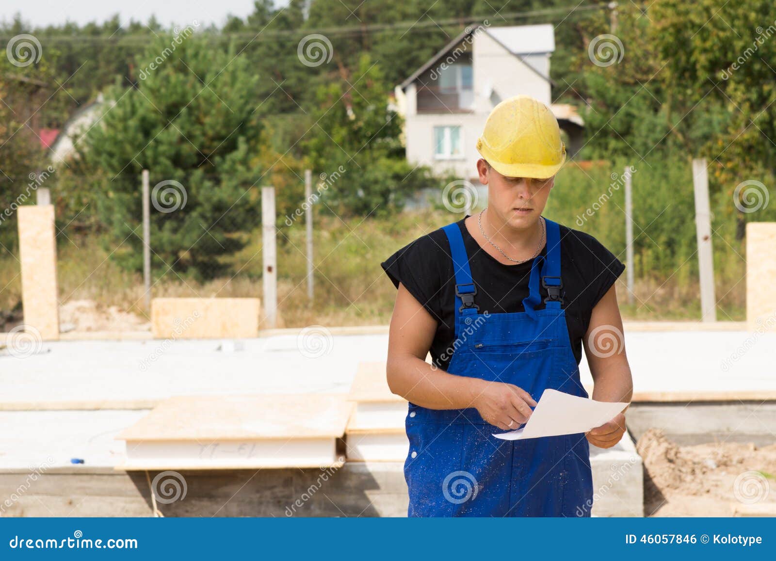 Builders Checking Specs or an Order Stock Photo - Image of engineer ...