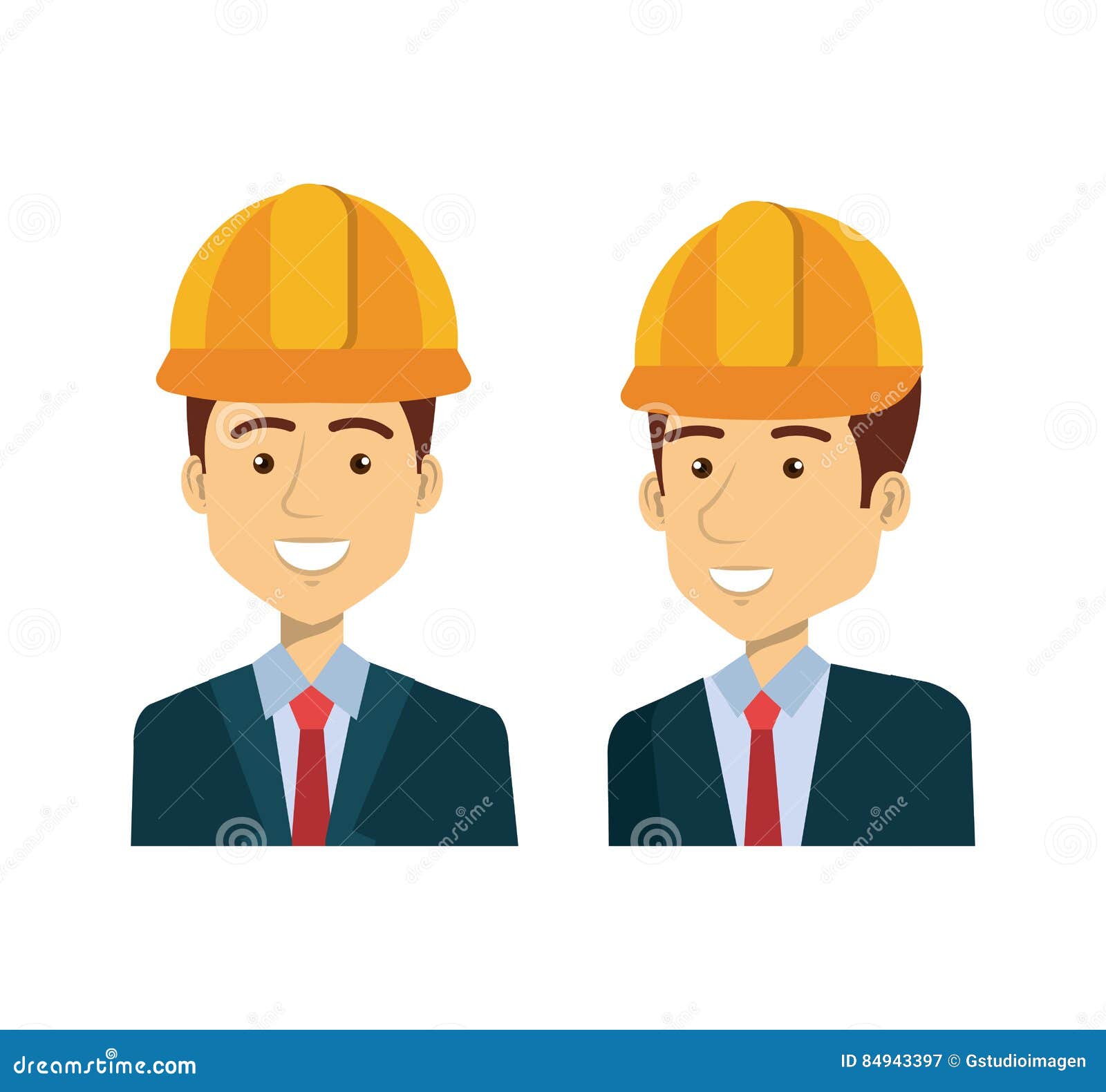 Builders Group Avatars Characters Stock Illustration - Illustration of ...