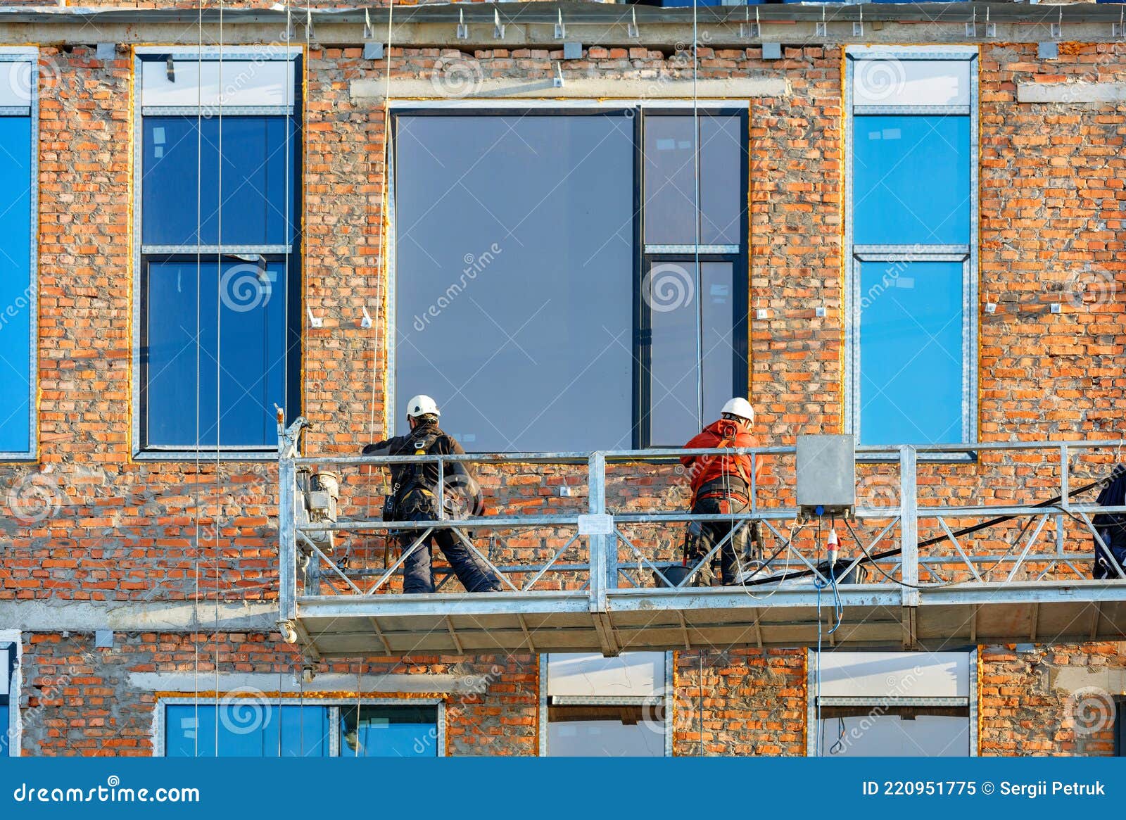 Builders are Installing Large Panoramic Windows in a Modern Residential ...