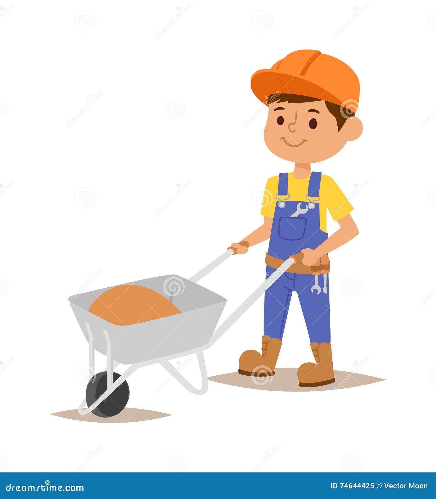 Builders kid vector stock vector. Illustration of builder - 74644425