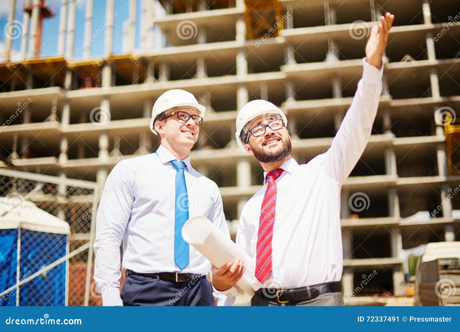 Builders outdoors stock image. Image of businessman, teamwork - 72337491
