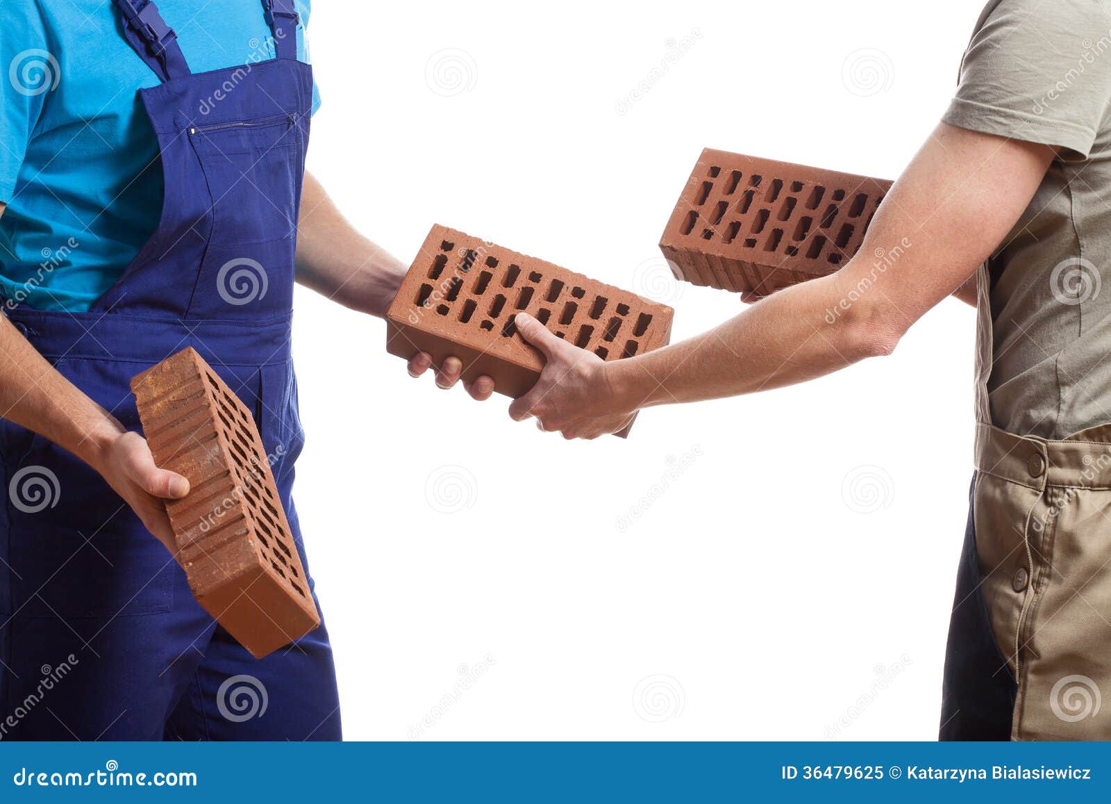 Builders passing bricks stock image. Image of built, passing - 36479625