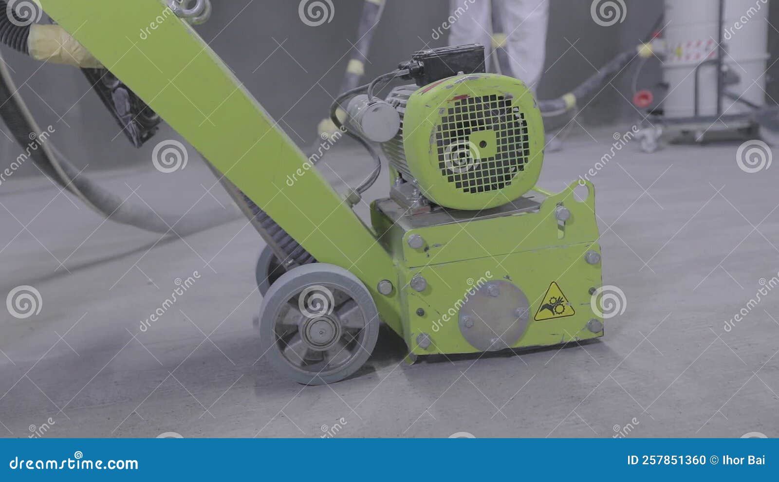 Grinding a Concrete Floor with a Grinder. Concrete Floor Processing ...