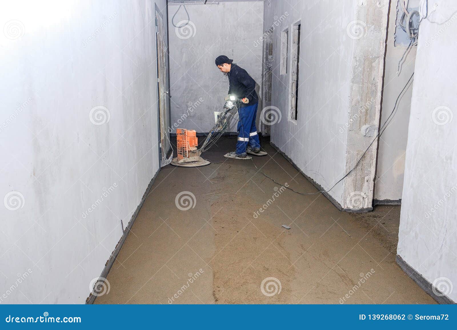 Builders Poured Concrete at the Construction Site Stock Photo - Image ...
