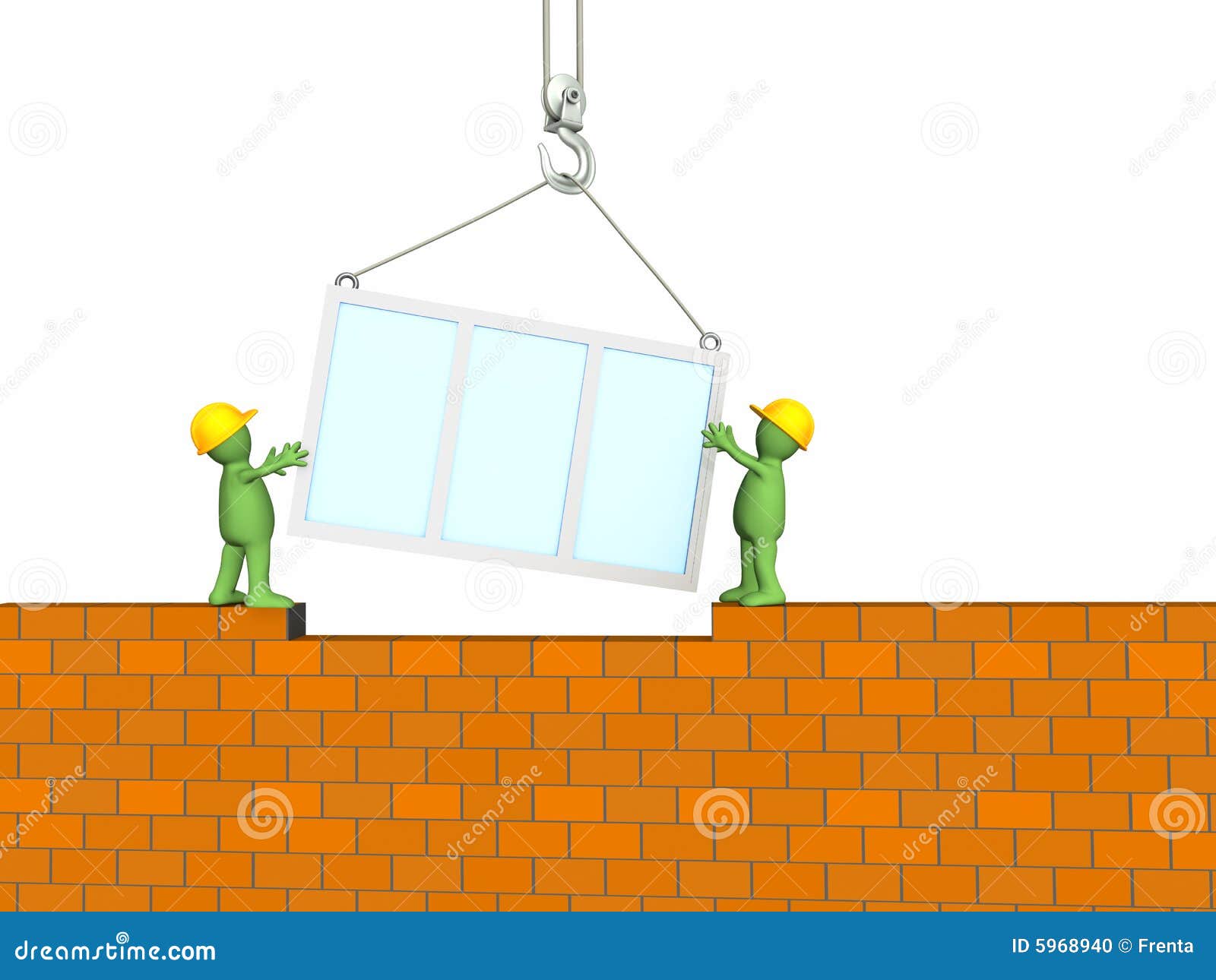 Builders Puppet Building the House Stock Illustration - Illustration of ...