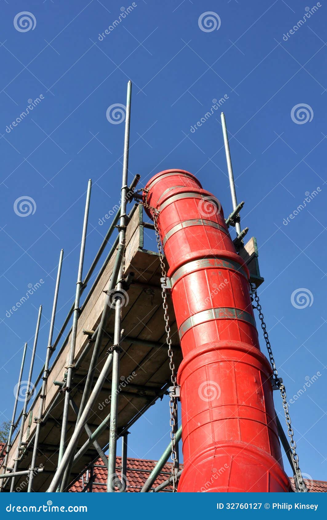 Builders Rubble Chute stock image. Image of tough, removal - 32760127