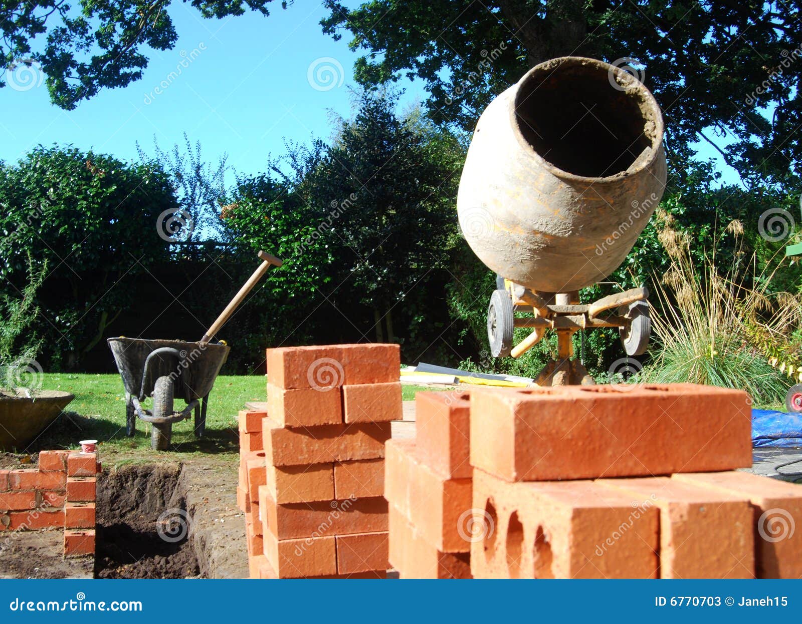 Builders tools stock image. Image of business, wheelbarror - 6770703