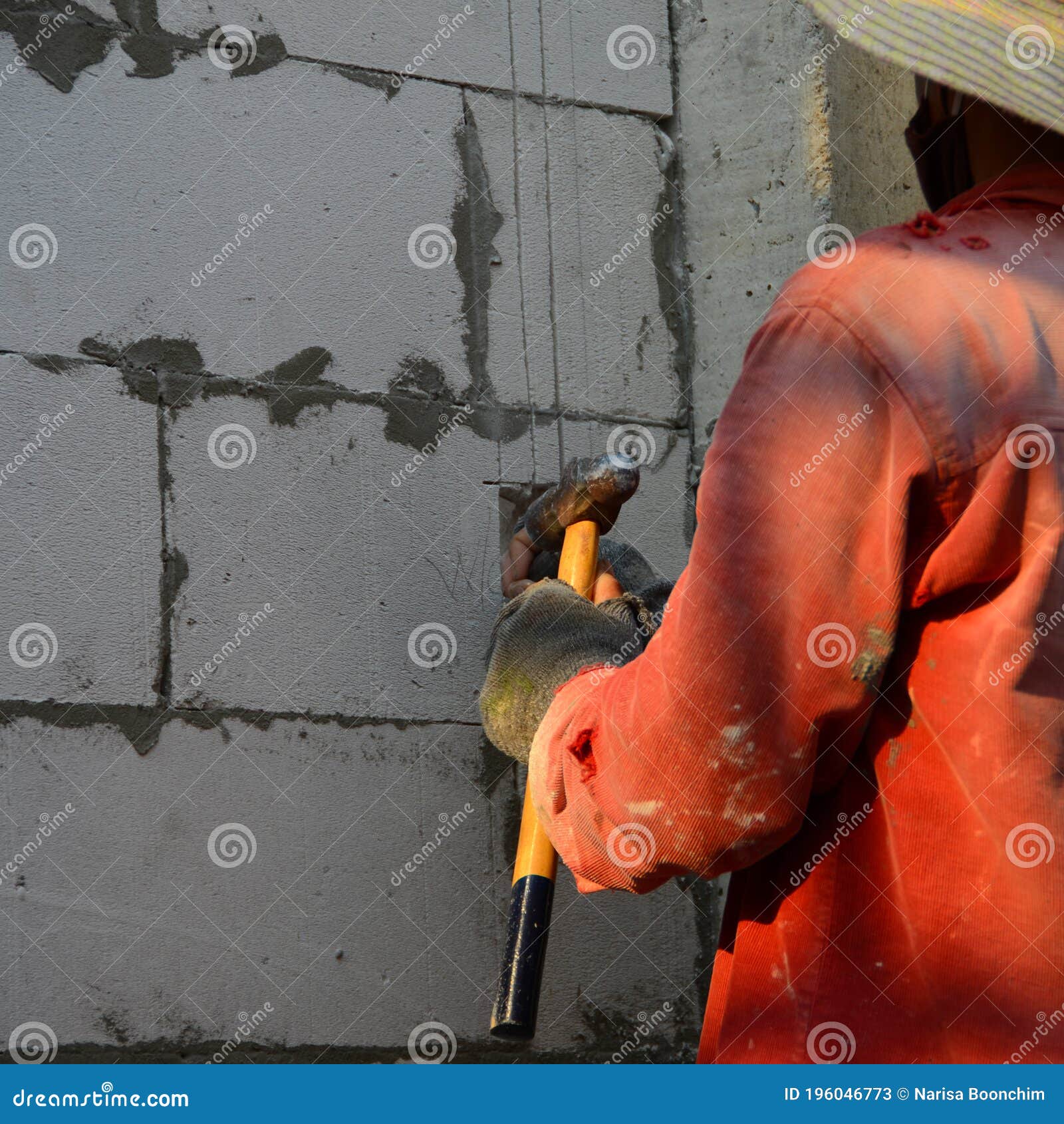 Construction stock image. Image of cement, escape, brick - 196046773