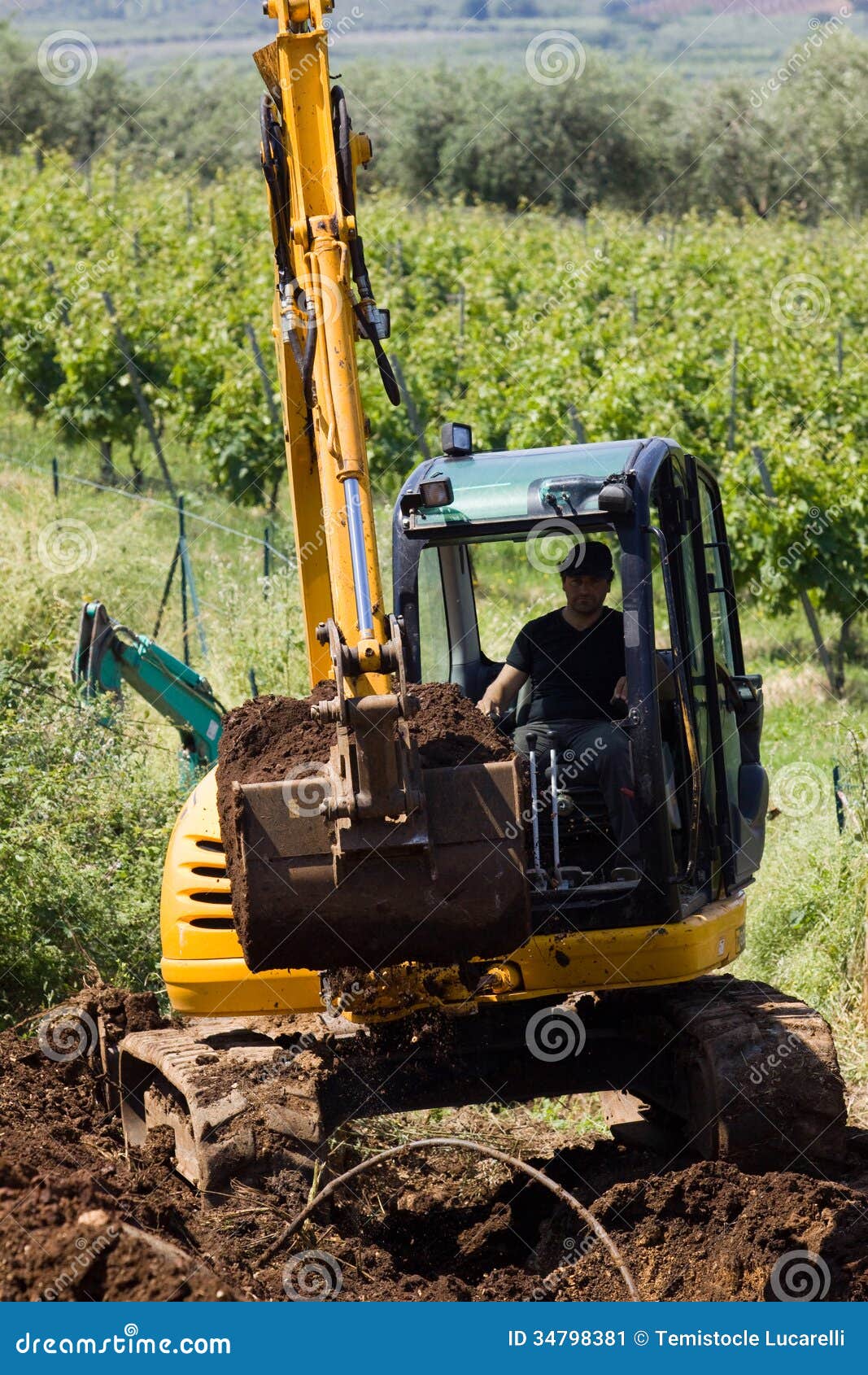 Builders at work stock image. Image of contractor, machinery - 34798381